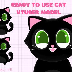 Cat Vtuber Model, Cat Live2d Model Avatar - Etsy