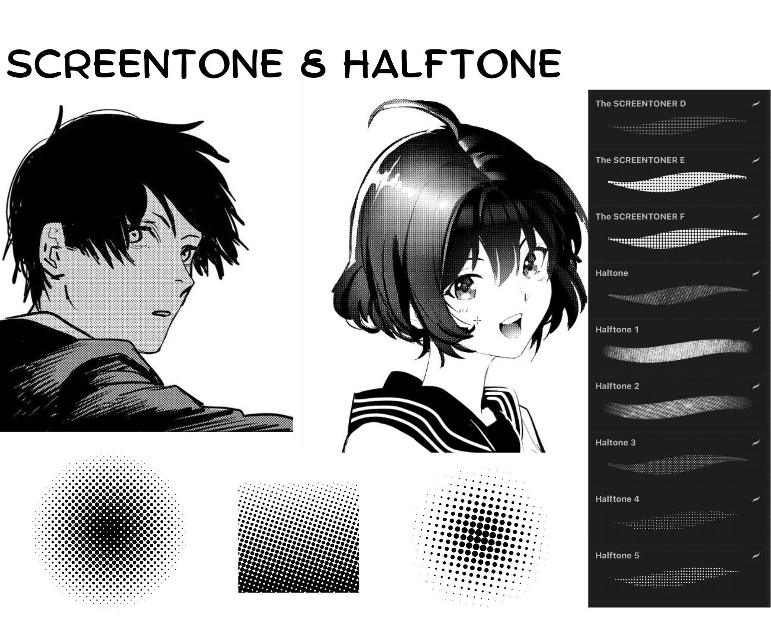 50 Manga Brush Kit, Manga Brush Procreate, Comic Ink Procreate, Manga ...