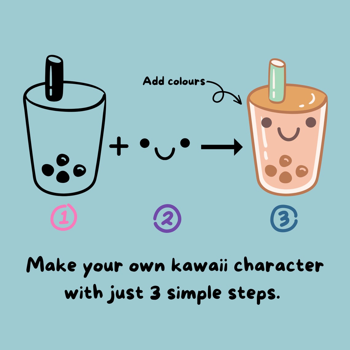 200 Kawaii Stamps for Procreate, Kawaii Eye Stamp, Japanese Kawaii Art ...