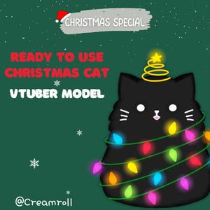 Cat Xmas Tree Vtuber Model, Christmas Tree Cat Vtuber, Christmas Vtuber ...
