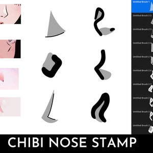 150+ Procreate Chibi Stamp Brushes, Chibi Body Guides, Chibi Eye Stamps ...