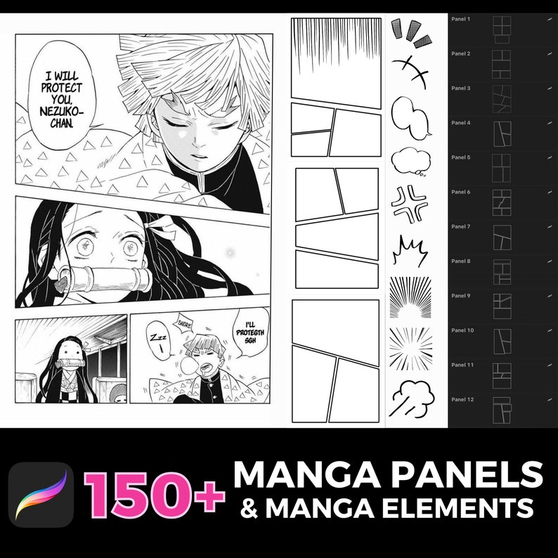 150+ Manga Panel Templates, Comic Storyboard Templates, Managa Panel ...