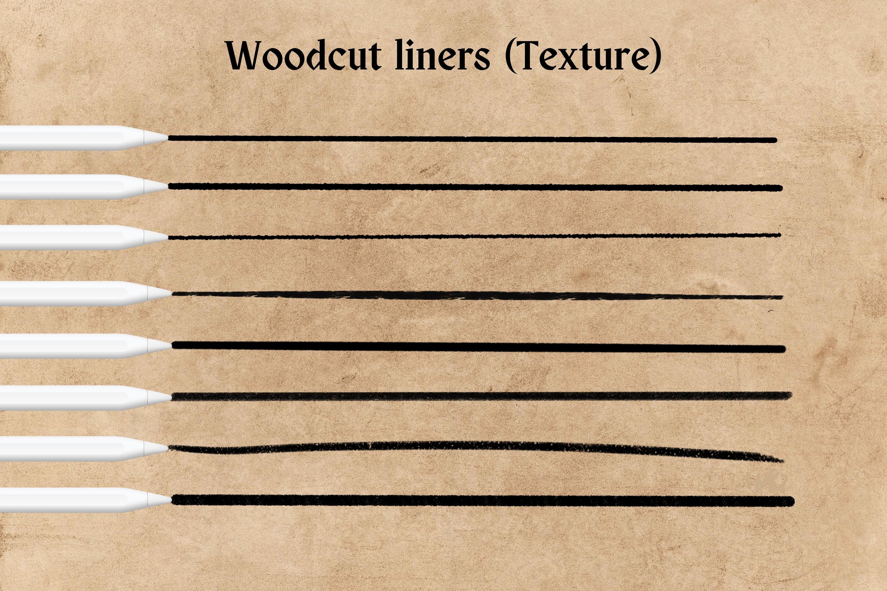 Woodcut Brushes for Procreate, Medieval Style Ink, Engraving Brushes ...