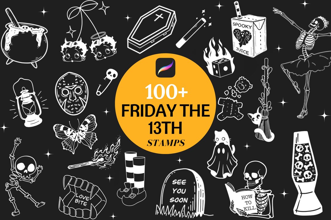 100+ Halloween Brushes Procreate, Halloween Tattoo Designs Stamps ...