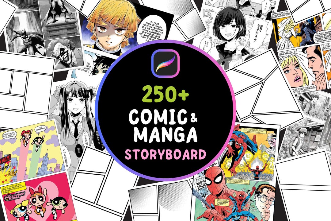 250+ Manga Panel Templates, Comic Storyboard Templates, Managa Panel ...