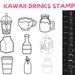 200 Kawaii Stamps for Procreate, Kawaii Eye Stamp, Japanese Kawaii Art ...