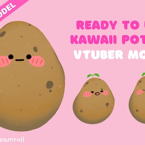 Kawaii Potato Vtube Model, Potato Live2d Model - Etsy
