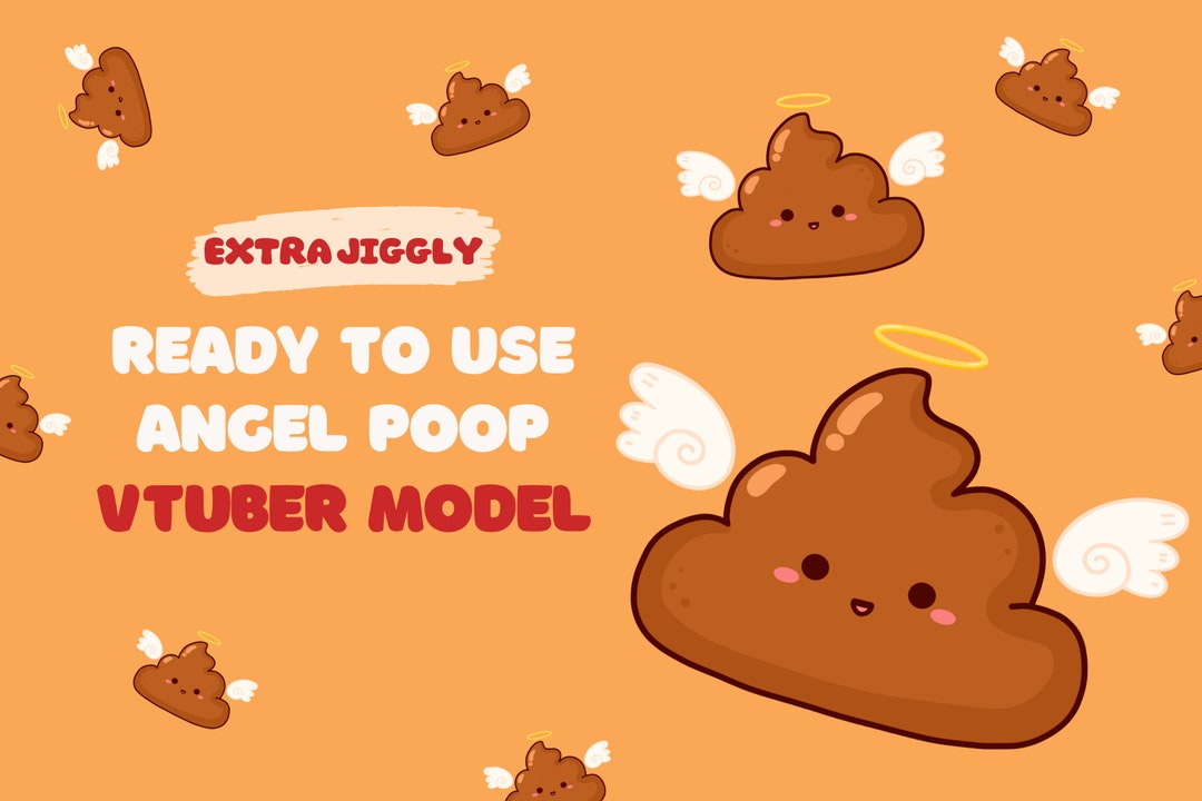 Kawaii Angel Poop Vtuber Model, Cute Poop Vtuber Model, Poop Vtuber ...