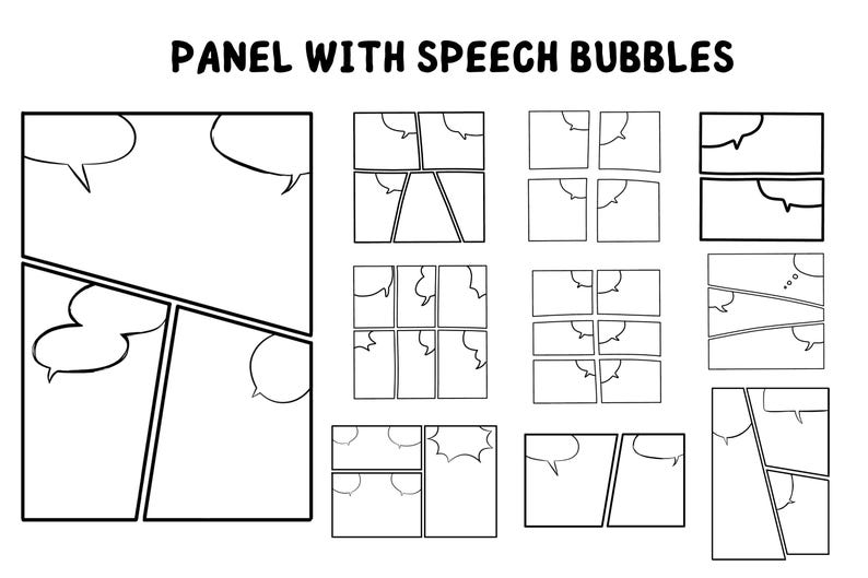 250+ Manga Panel Templates, Comic Storyboard Templates, Managa Panel ...