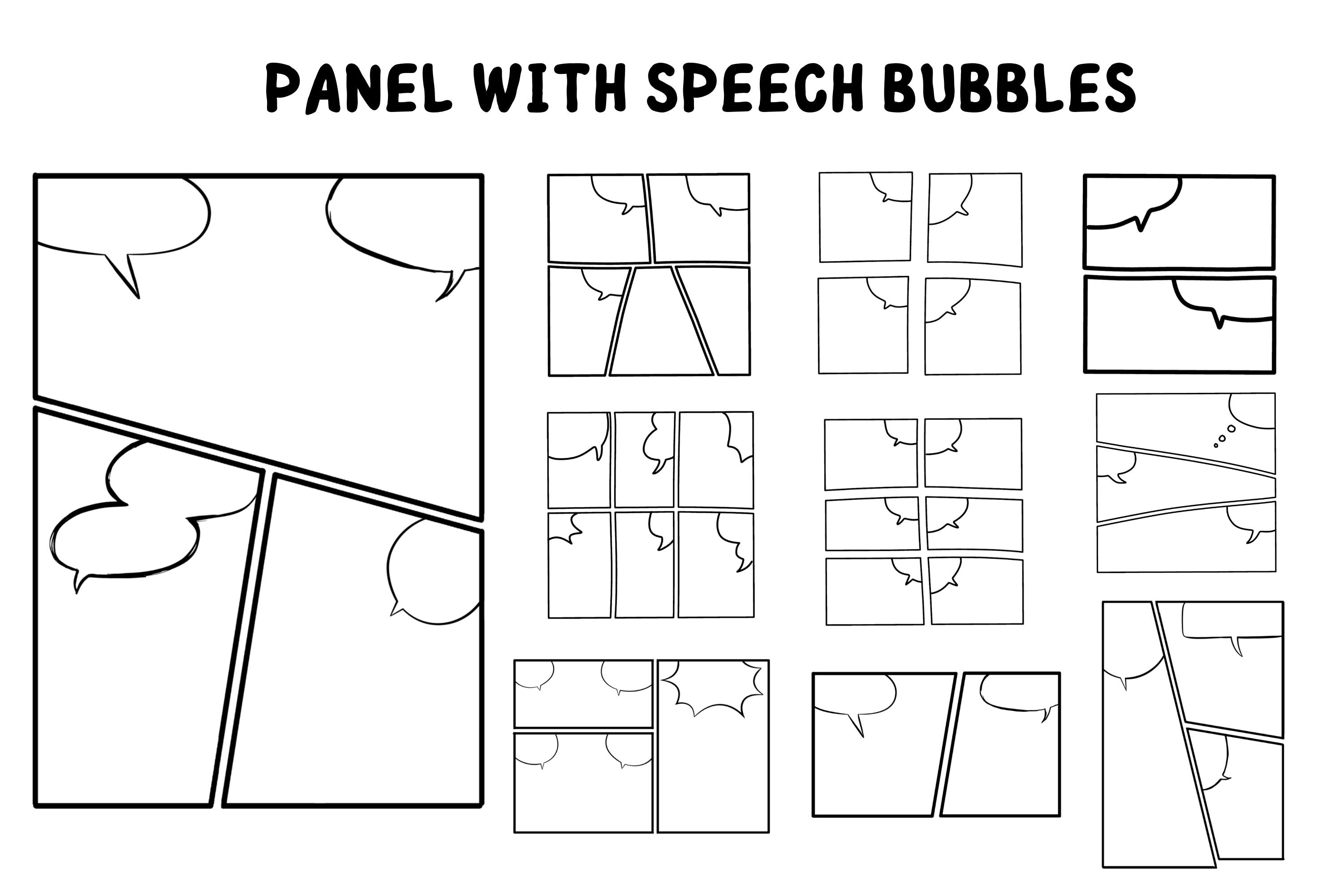 250+ Manga Panel Templates, Comic Storyboard Templates, Managa Panel ...