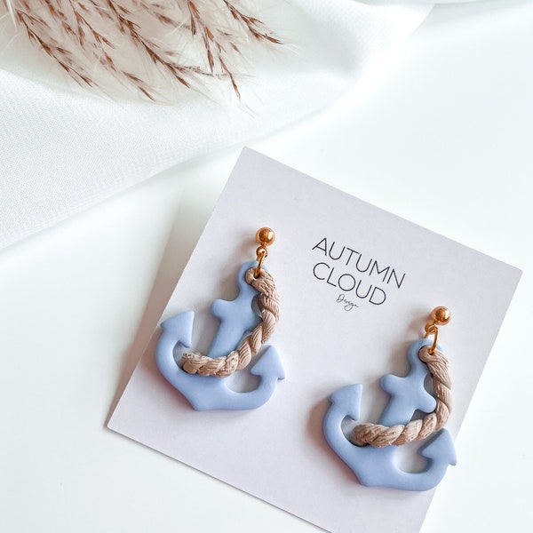 Anchor Earrings - Etsy
