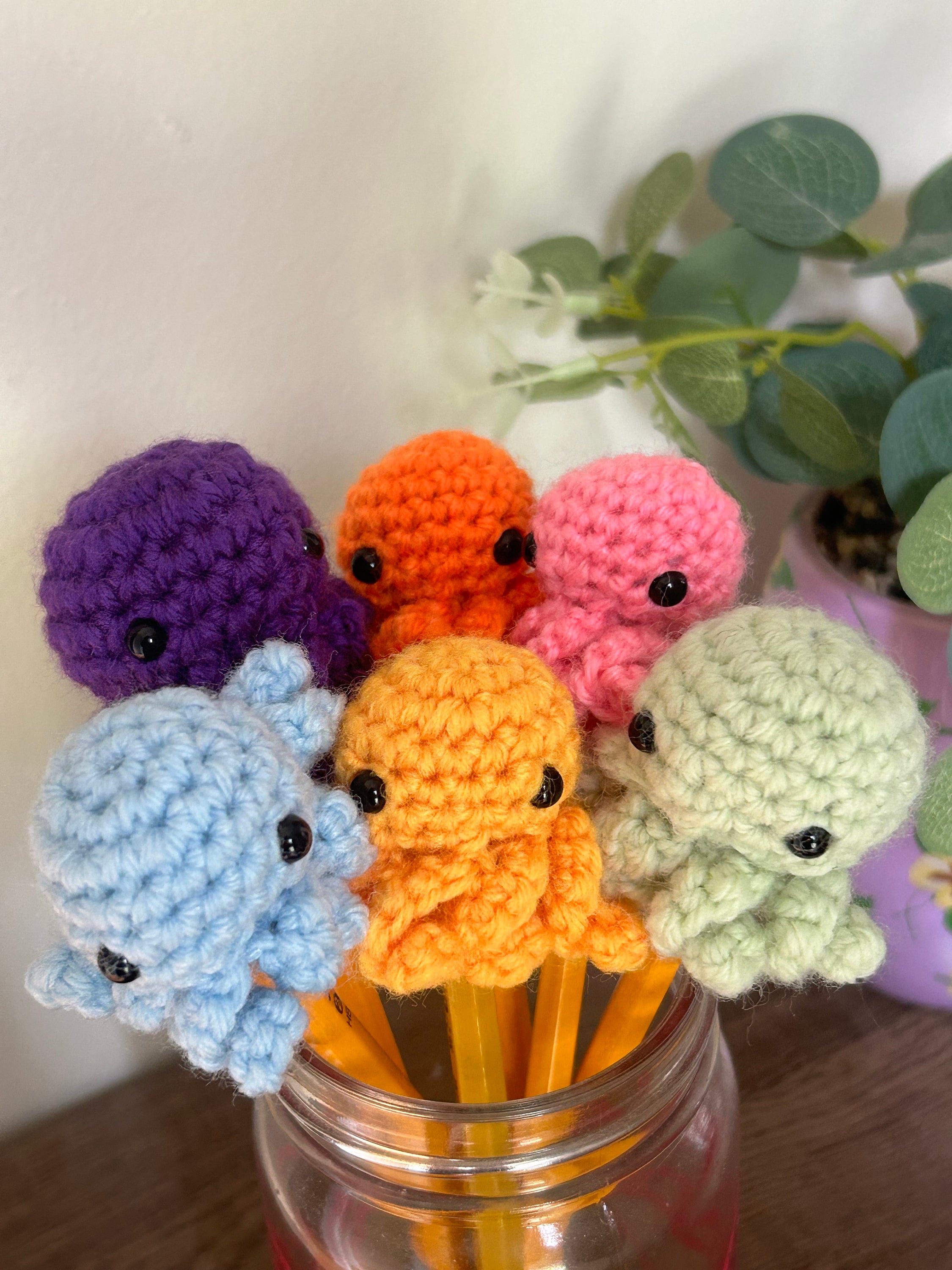 Small Octopi Pencil Toppers - Etsy