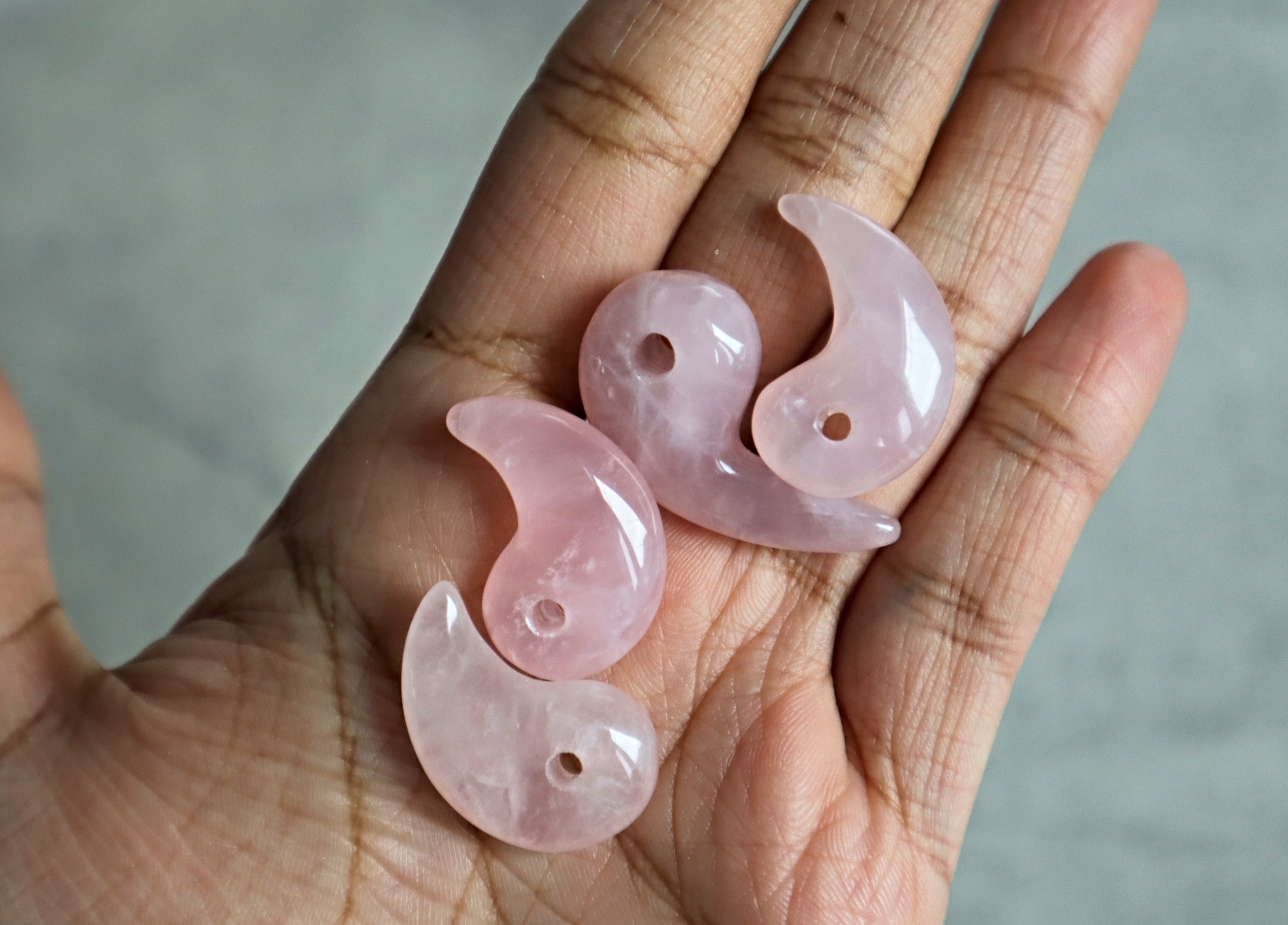 Magatama Rose Quartz , Tokonoma Display Accessory, Japanese Magatama ...