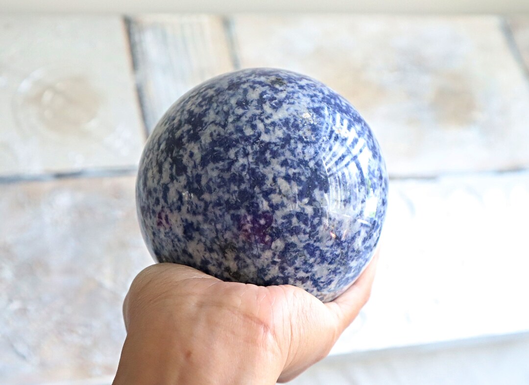 Blue Spotted Jasper Spheres for Home Decor - Etsy