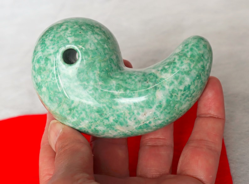 Large Jade Magatama, Tokonoma Display Accessory, Japanese Magatama ...