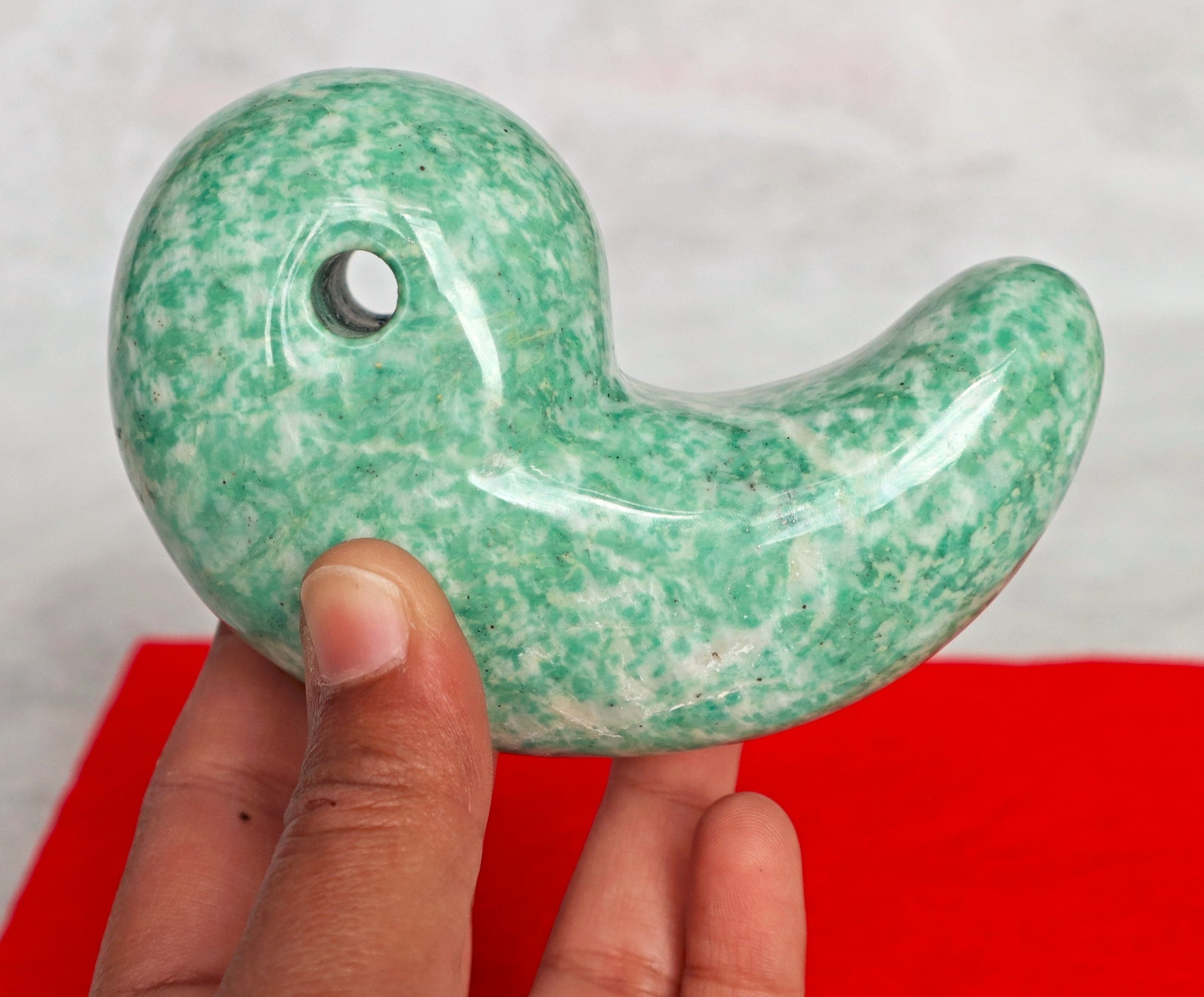 Large Jade Magatama, Tokonoma Display Accessory, Japanese Magatama ...