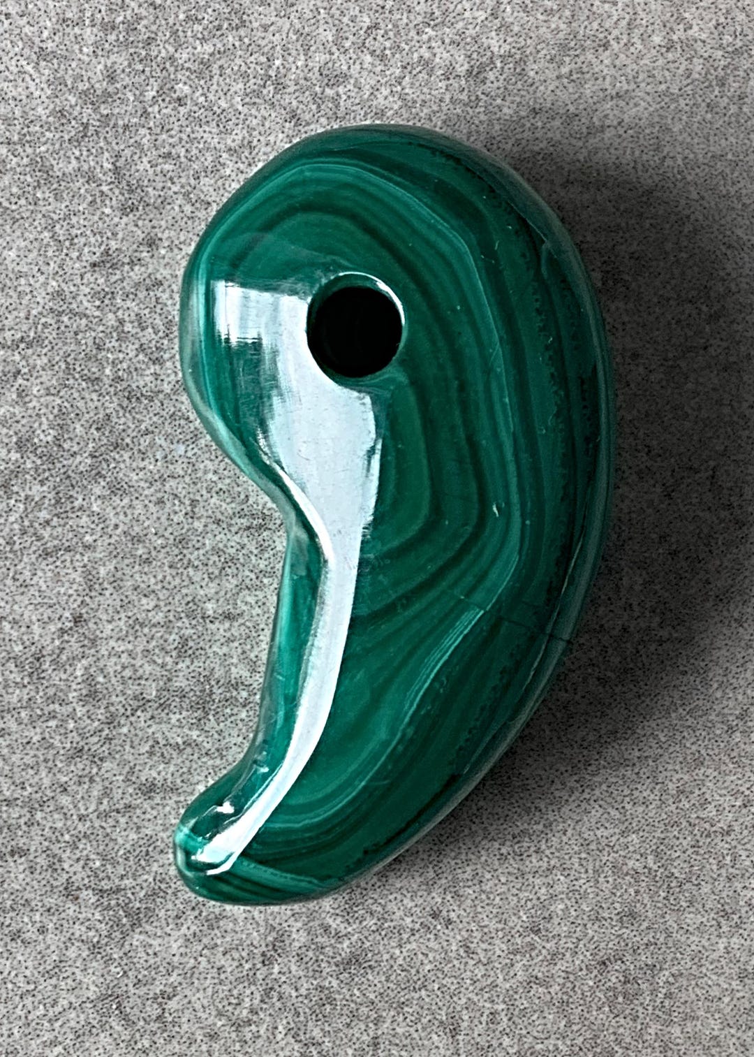 Malachite Magatama Japanese Talisman Green Protection Stone - Etsy