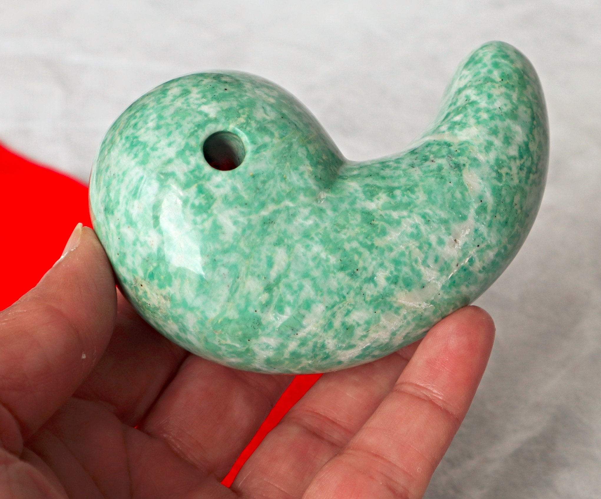 Large Jade Magatama, Tokonoma Display Accessory, Japanese Magatama ...
