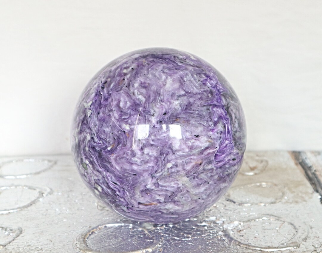 AAA Grade Extra Large Charoite Sphere, Rare 145 Mm Russian Charoite ...
