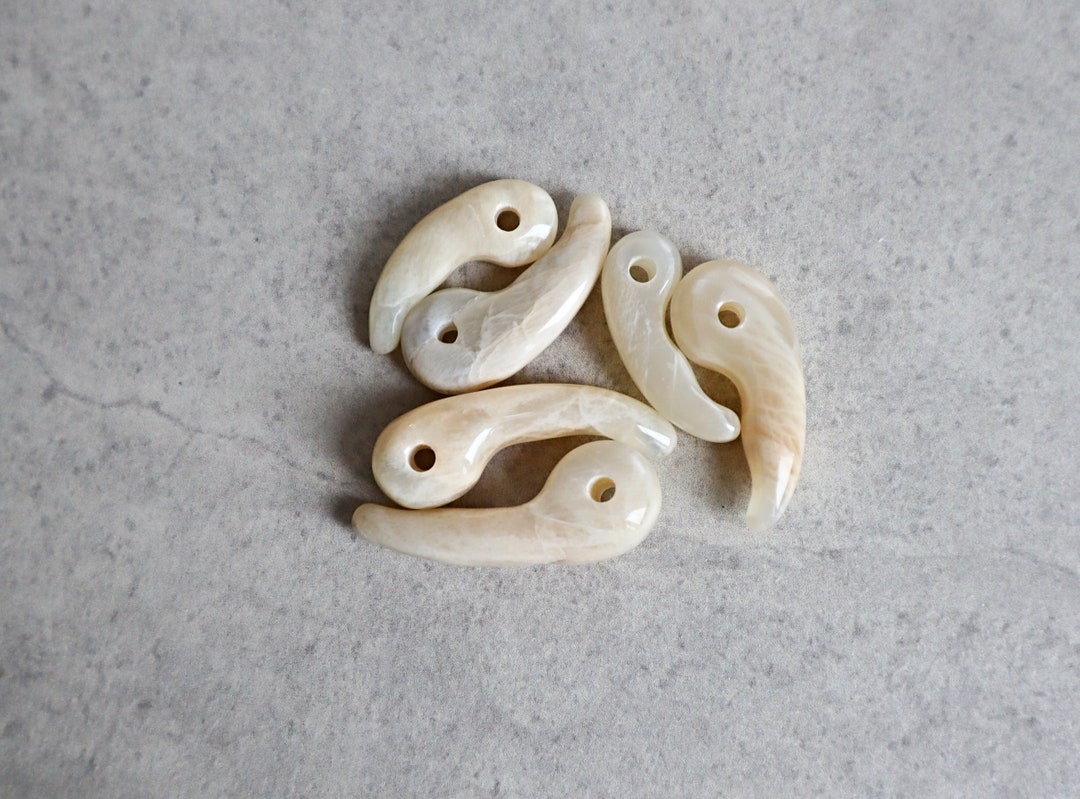 Moonstone Magatama, Japanese Magatama - Etsy