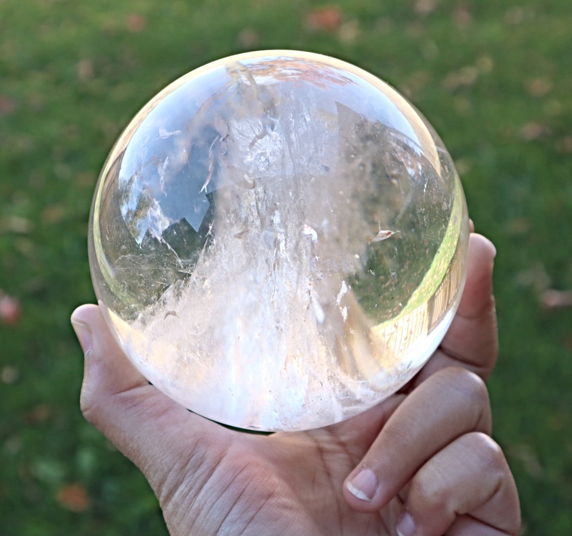 Extra Large Crystal Sphere 3 Pound 3.7 Inch 96mm, Natural Crystal ...