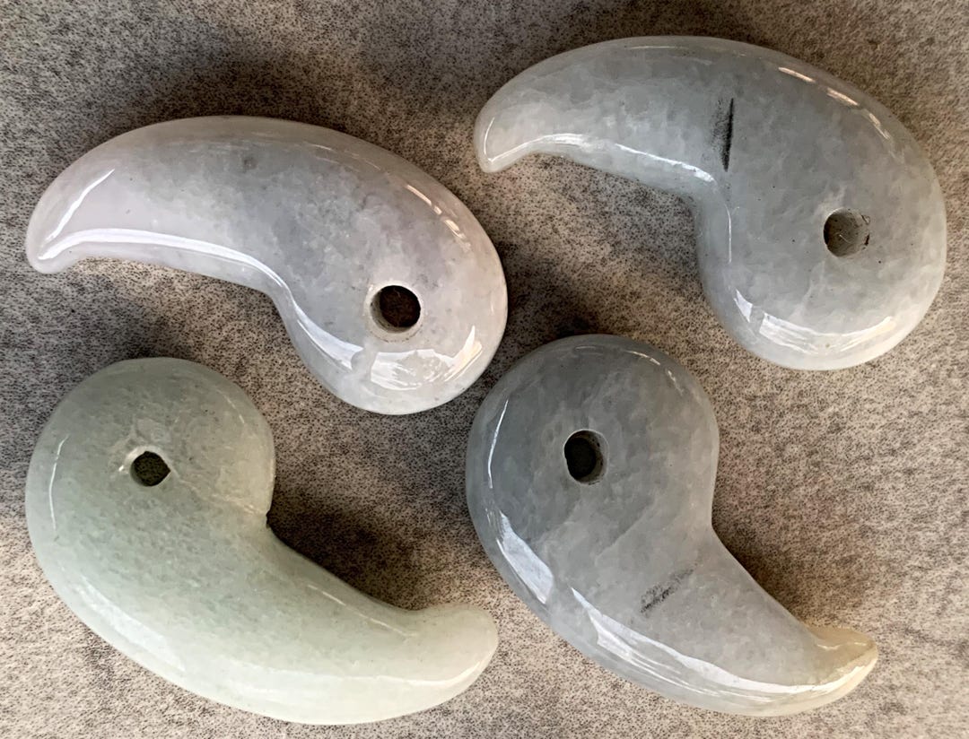 Authentic Jadeite Jade Magatama | Japanese Amulet Charm for Protection ...