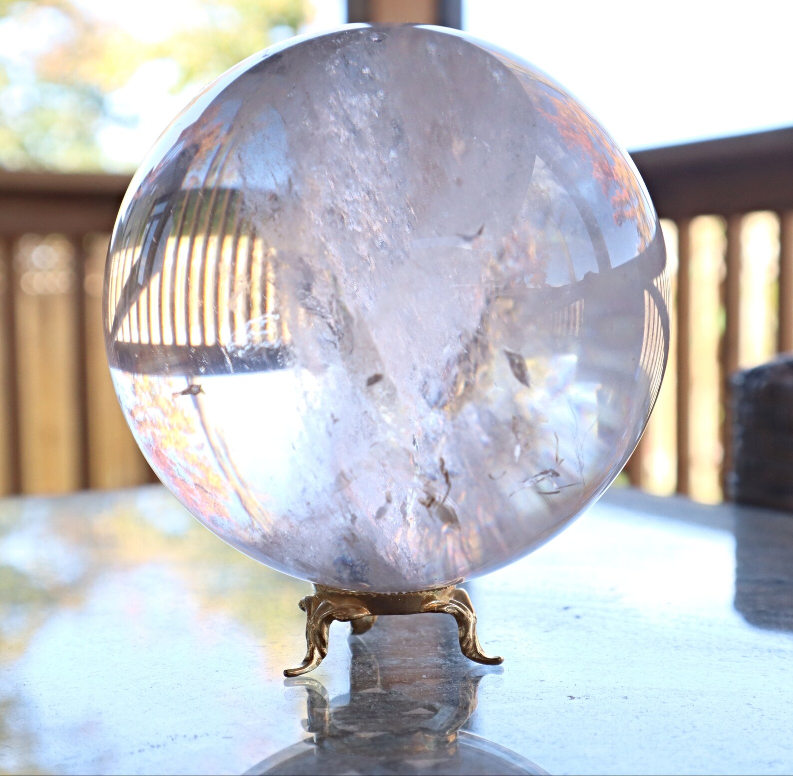 Extra Large Crystal Sphere 3 Pound 3.7 Inch 96mm, Natural Crystal ...