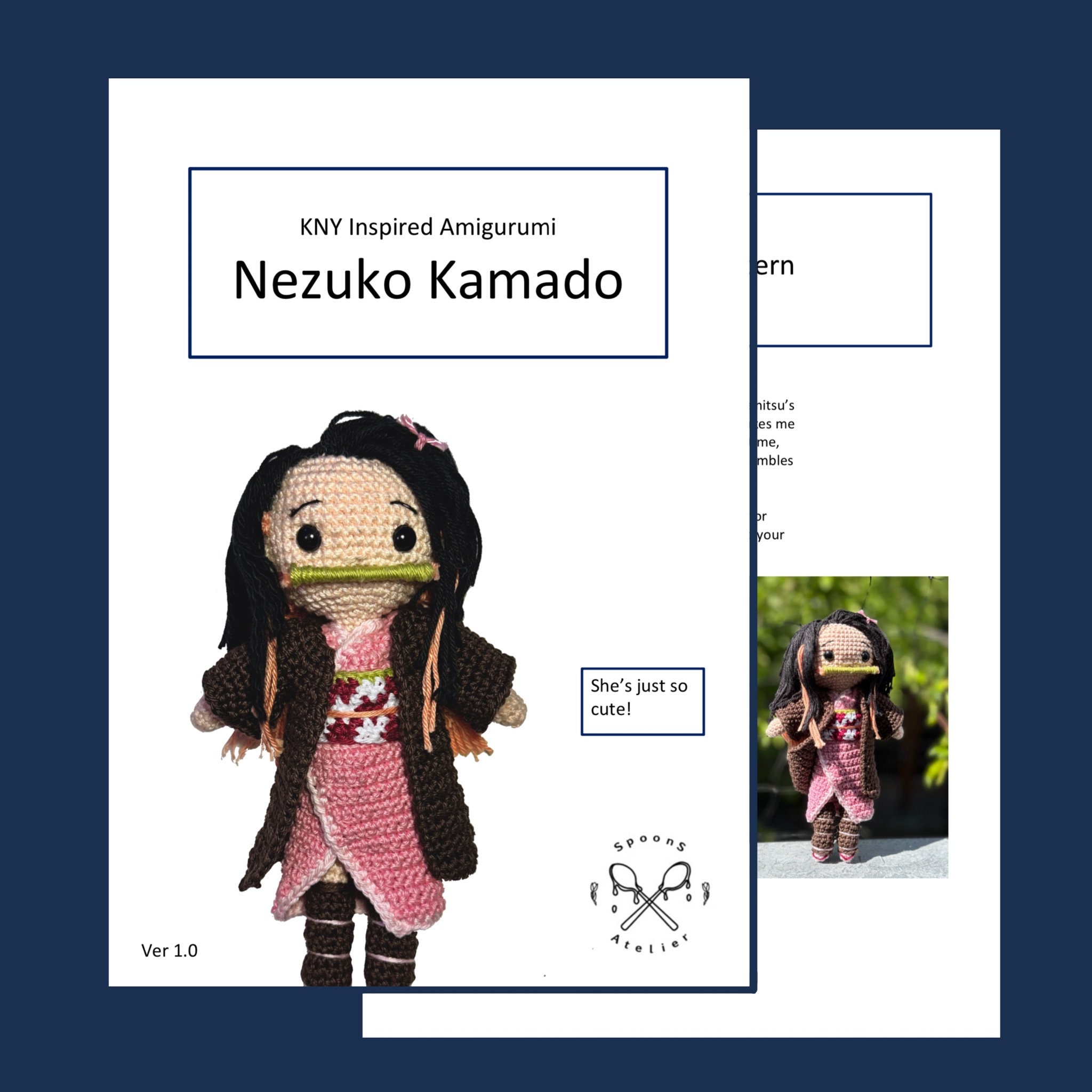 Nezuko Kamado KNY Inspired Crochet Pattern Amigurumi Kimetsu No Yaiba ...