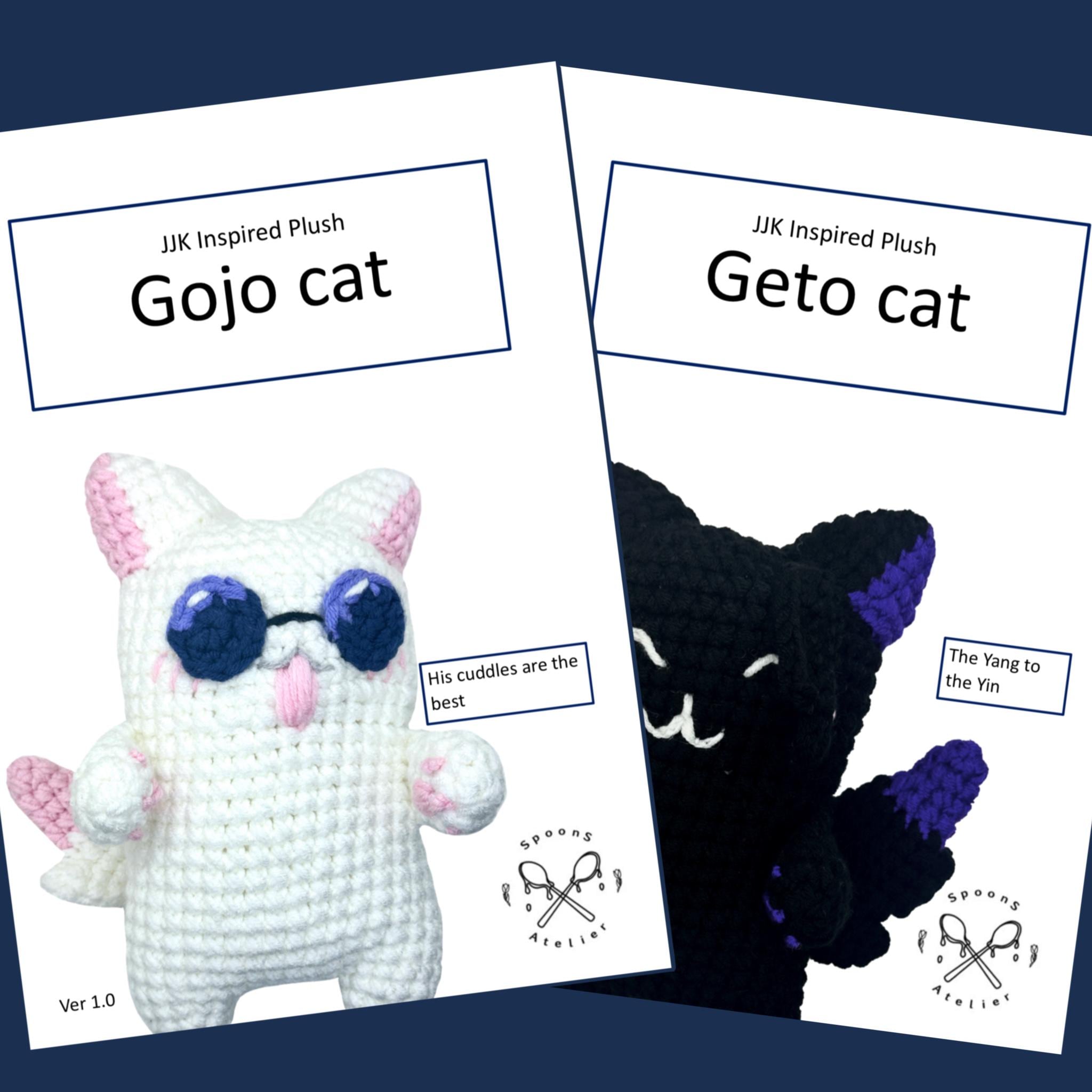 Gojo Geto Cat Crochet Pattern Gojo Satoru Geto Suguru Inspired Jujutsu ...
