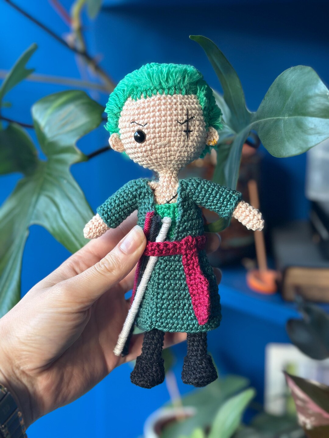 Zoro One Piece Inspired Crochet Pattern Amigurumi Roronoa Zoro - Etsy