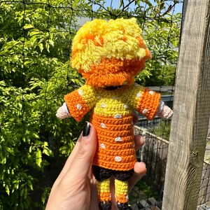 Zenitsu Agatsuma KNY Inspired Crochet Pattern Amigurumi Kimetsu No ...