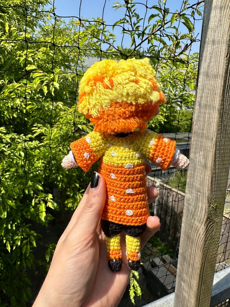 Zenitsu Agatsuma KNY Inspired Crochet Pattern Amigurumi Kimetsu No ...