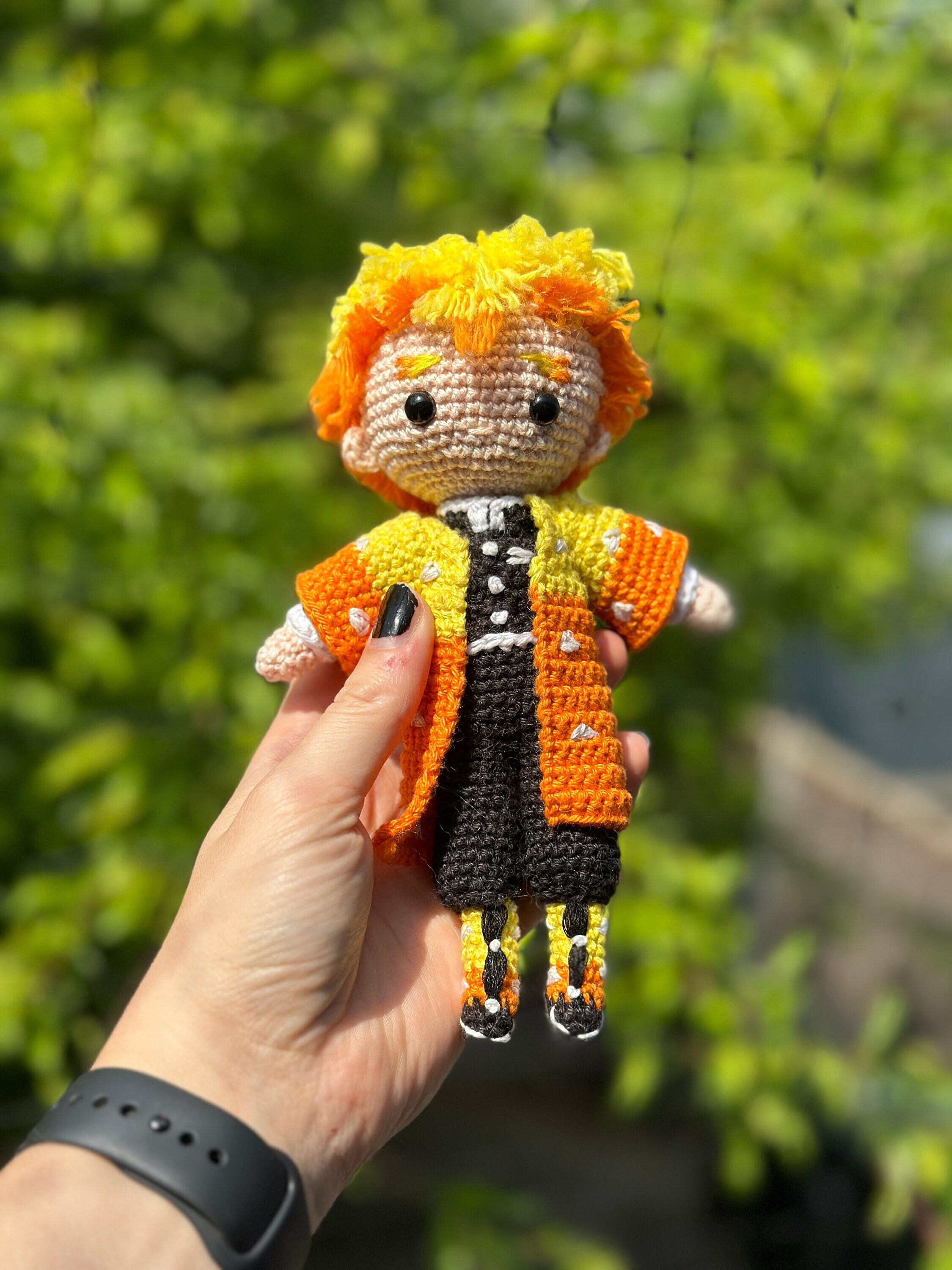 Zenitsu Agatsuma KNY Inspired Crochet Pattern Amigurumi Kimetsu No ...