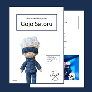 Gojo Satoru JJK Inspired Crochet Pattern Amigurumi Jujutsu Kaisen - Etsy