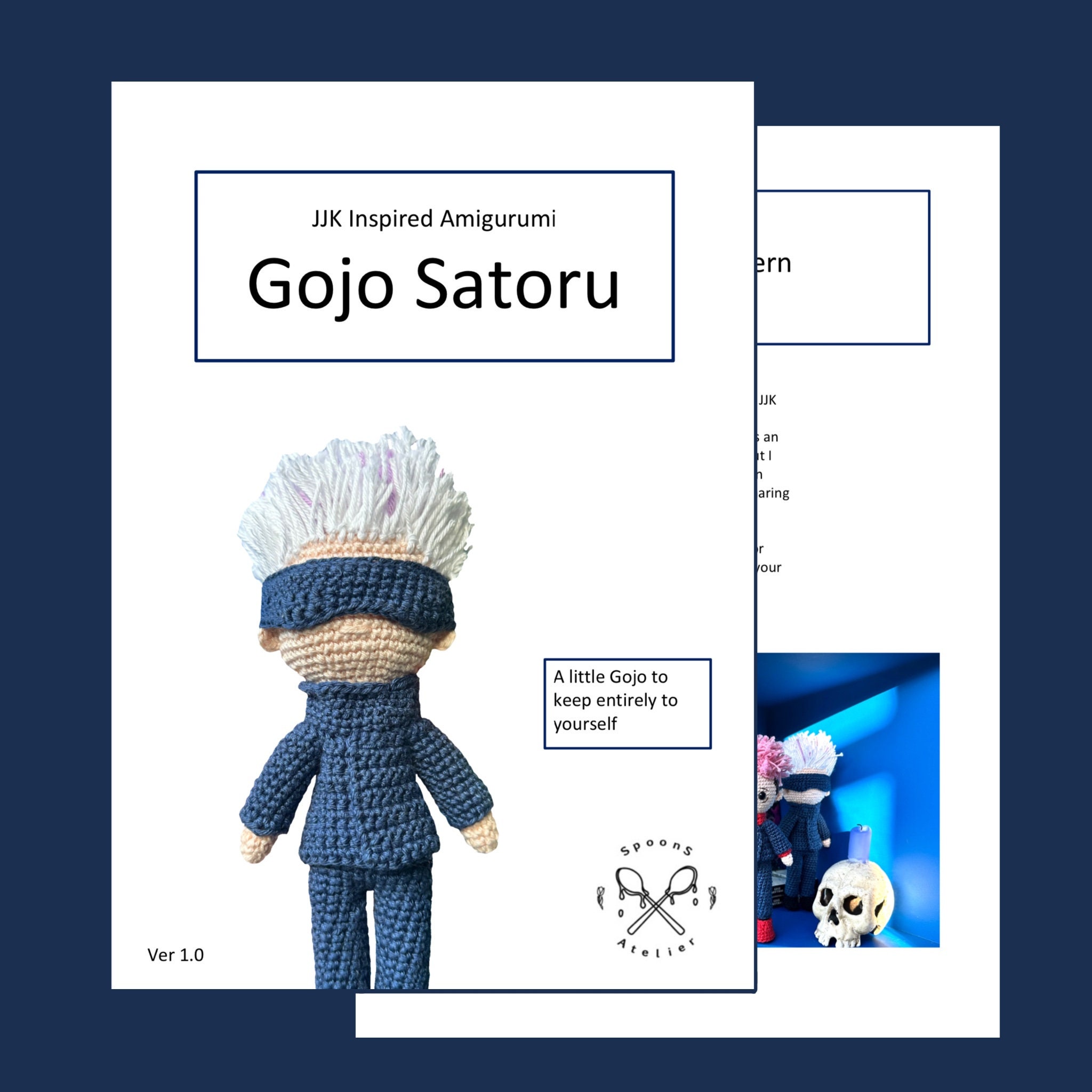 Gojo Satoru JJK Inspired Crochet Pattern Amigurumi Jujutsu Kaisen - Etsy