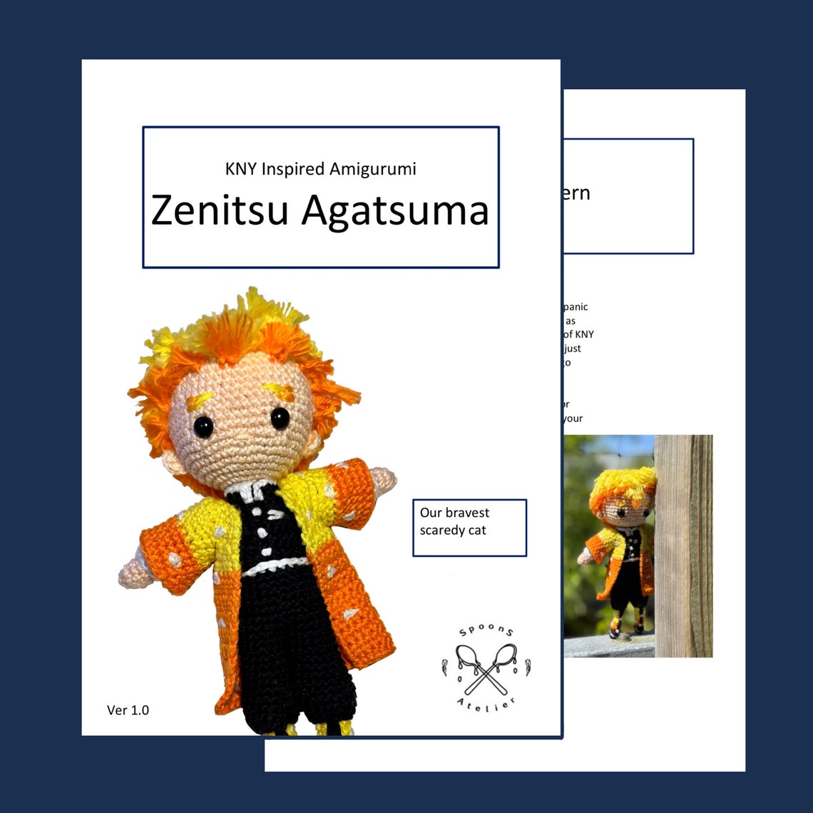 Zenitsu Agatsuma KNY Inspired Crochet Pattern Amigurumi Kimetsu No ...