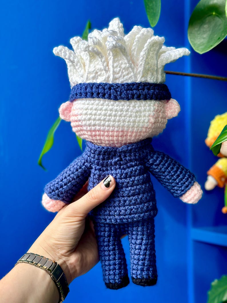 Gojo Plush Crochet Gojo Satoru Jujutsu Kaisen Inspired - Etsy