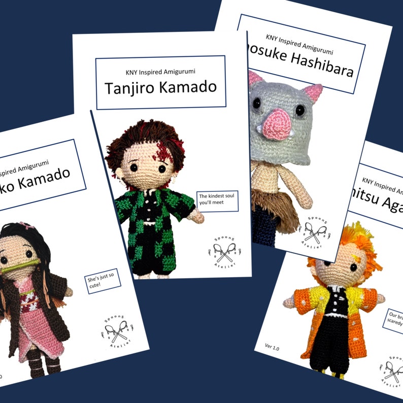 KNY Inspired Amigurumi Kimetsu Tanjiro Nezuko Kamado Zenitsu Agatsuma ...