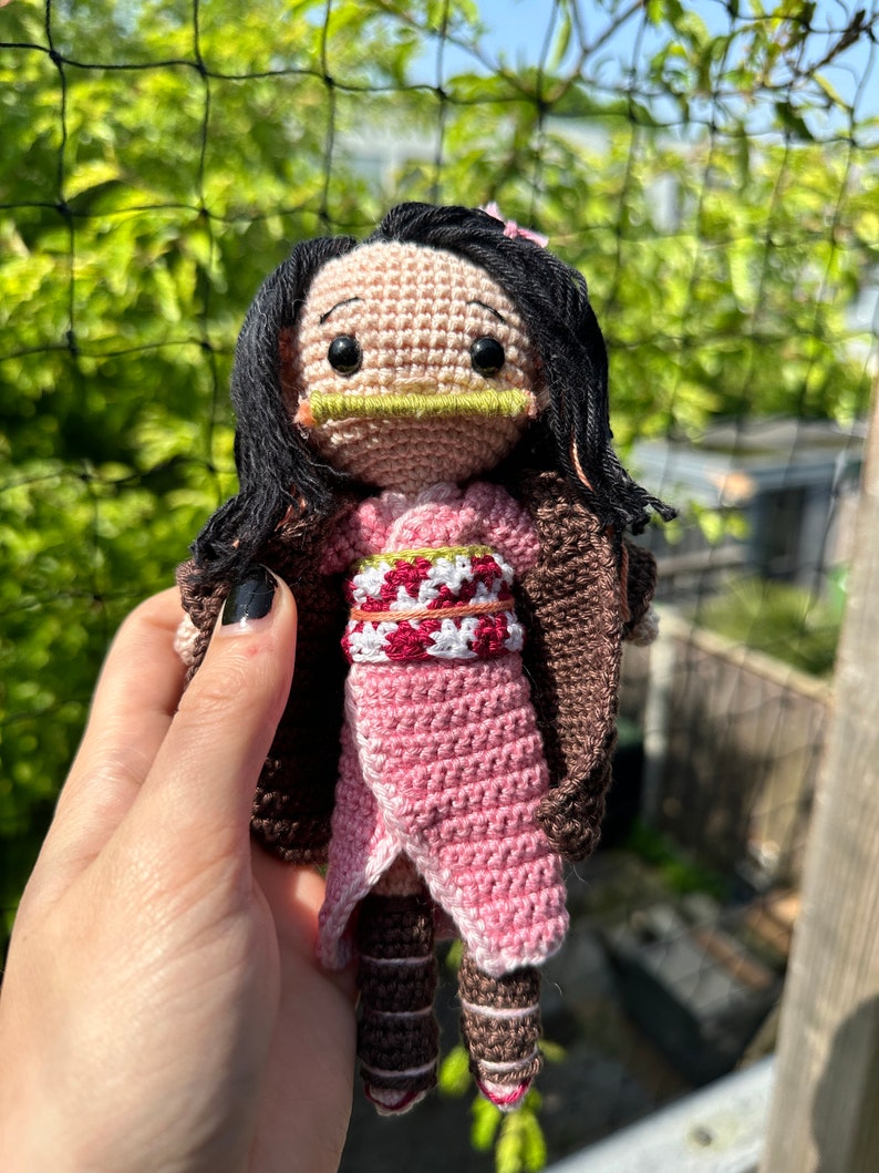 Nezuko Kamado KNY Inspired Crochet Pattern Amigurumi Kimetsu No Yaiba ...