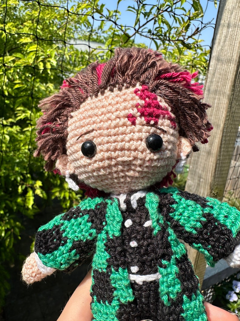 Tanjiro Kamado KNY Inspired Crochet Pattern Amigurumi Kimetsu No Yaiba ...