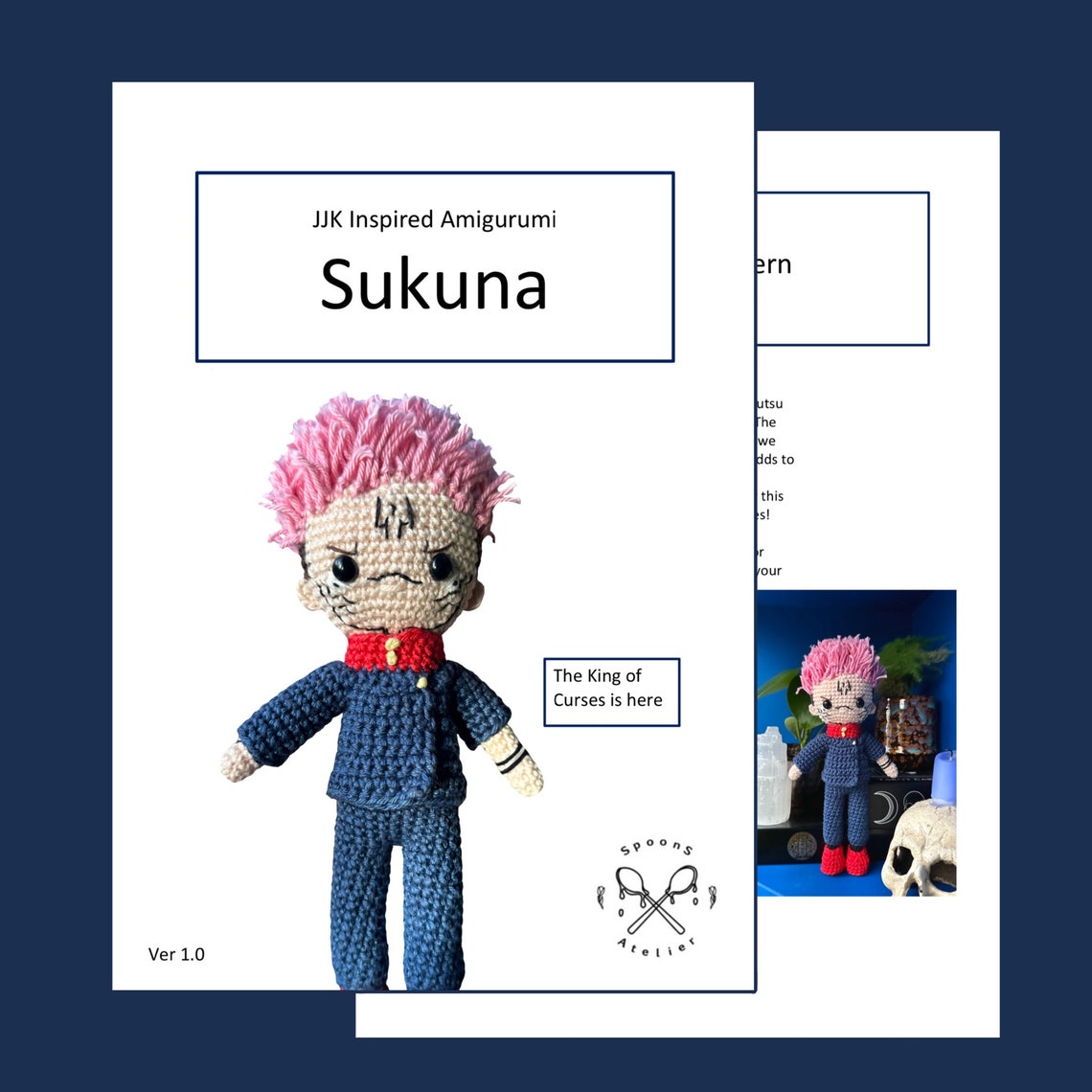 Sukuna Inspired Crochet Pattern JJK Ryomen Sukuna Amigurumi - Etsy