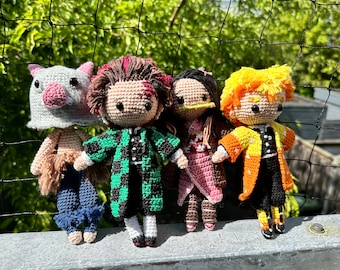 Crochet Doll: Inosuke/zenitsu Demon Slayer Inspired - Etsy