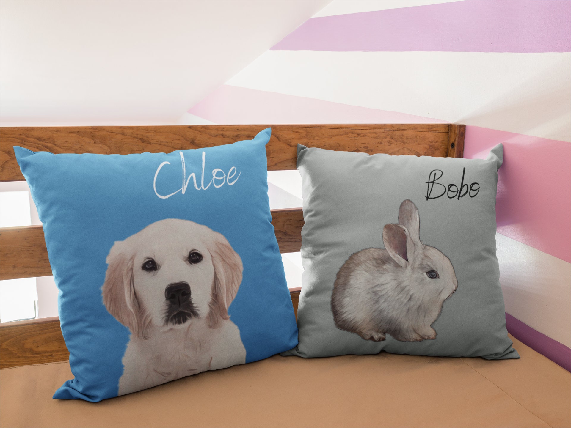 Custom Dog Pillow Personalized Pet Portrait Pillow - Etsy