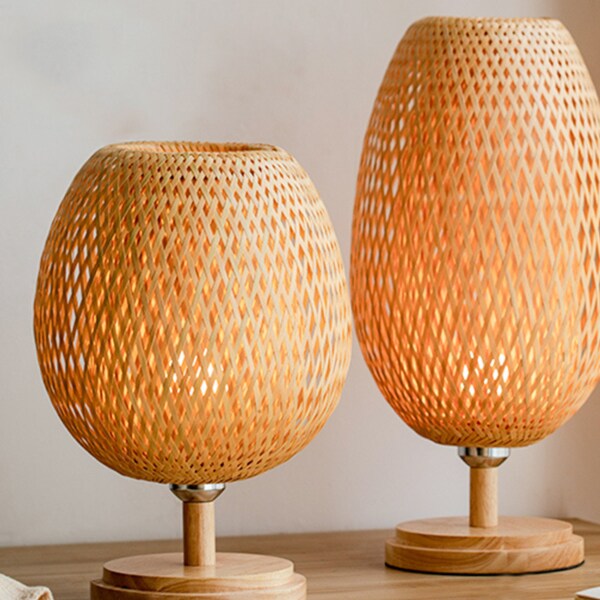 Bamboo Hanging Lamp - Etsy