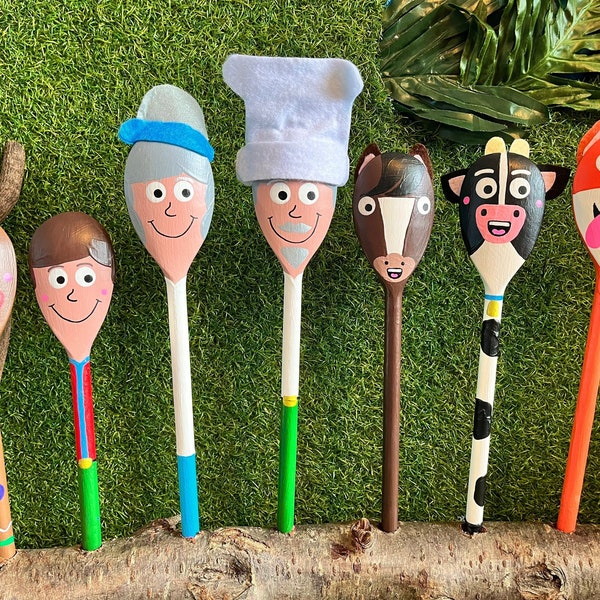 Wooden Spoon Puppets - Etsy UK