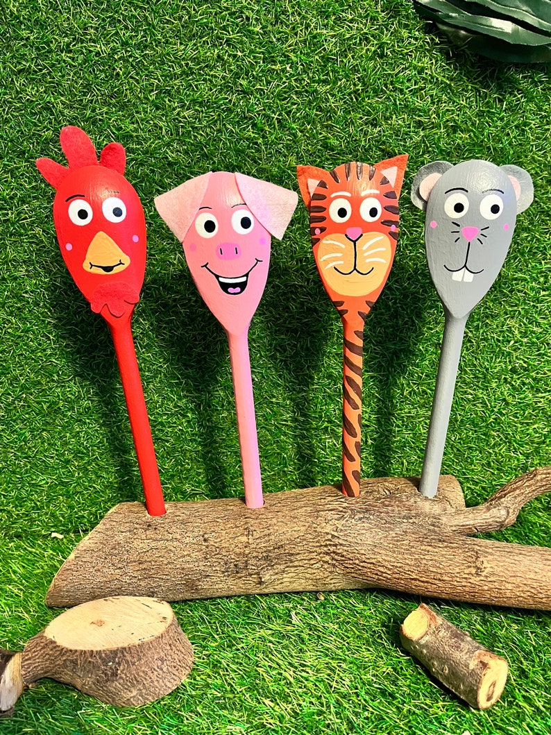 The Little Red Hen Story Spoons - Etsy