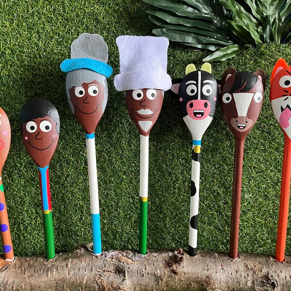Wooden Spoon Puppets - Etsy UK