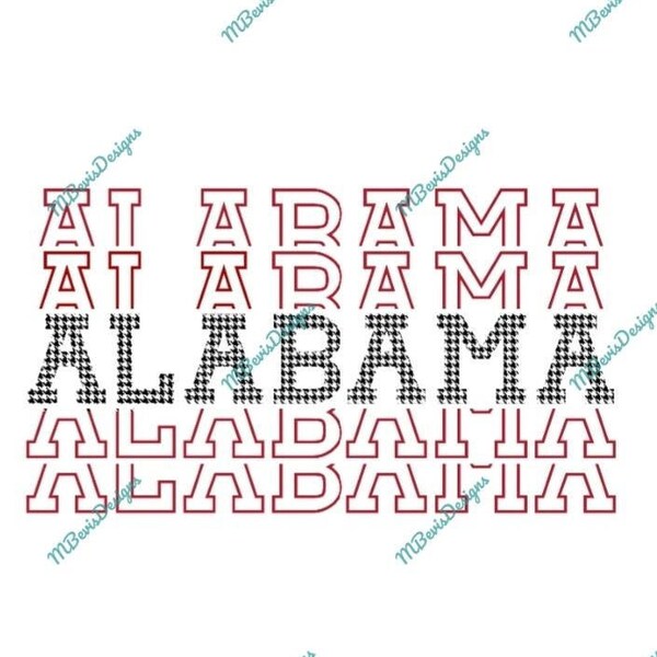 Alabama Football Font Png - Etsy