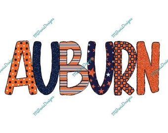 Auburn Letters Svg - Etsy