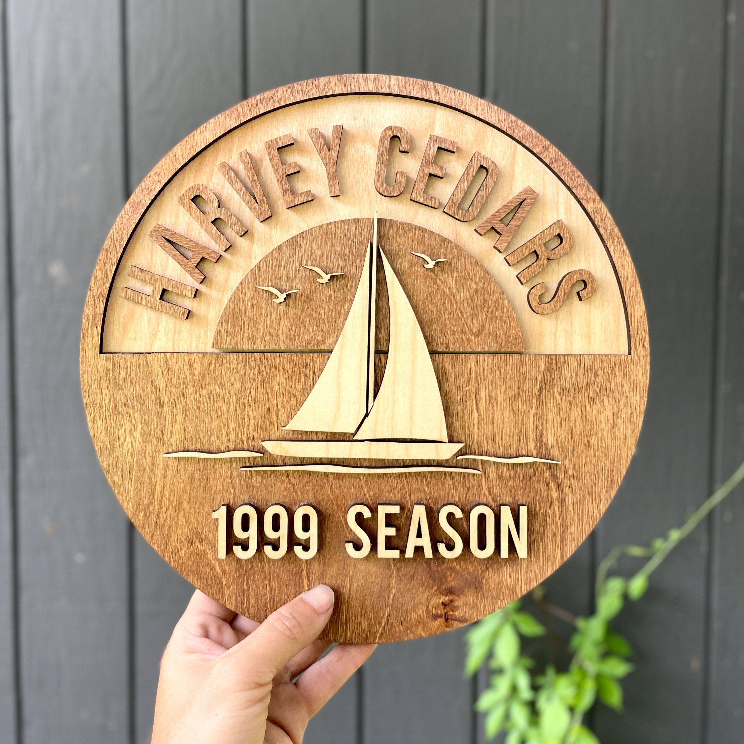 Harvey Cedars Vintage Sign Beach Badge LBI Gift Beach Gift Long Beach Island Sign LBI Sign - Etsy
